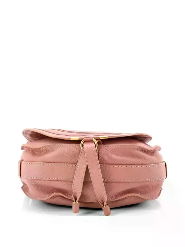 Chloé Marcie Saddle Bag Leather Medium - Pink