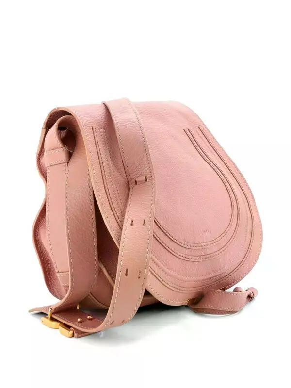 Chloé Marcie Saddle Bag Leather Medium - Pink