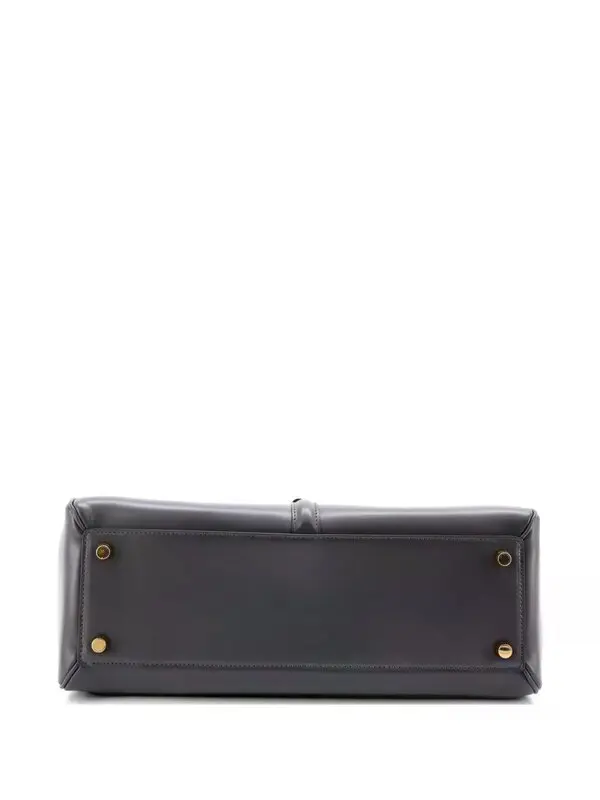 Celine 16 Top Handle Bag Smooth Calfskin Medium Satchel - Grey