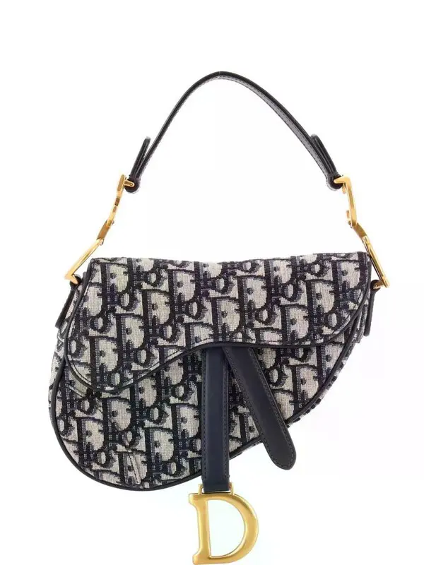 Dior Saddle Handbag Oblique Canvas Mini Shoulder Bag - Blue
