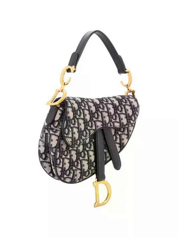 Dior Saddle Handbag Oblique Canvas Mini Shoulder Bag - Blue