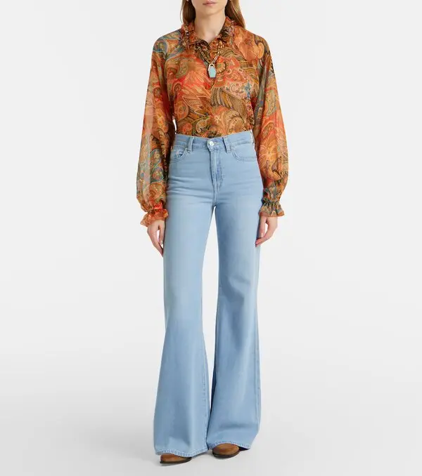 7 For All Mankind Retro Flare Flared Jeans - Blue