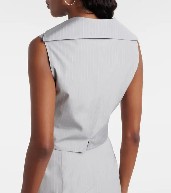 VIVIENNE WESTWOOD Meryl Pinstripe Cotton Vest - Grey