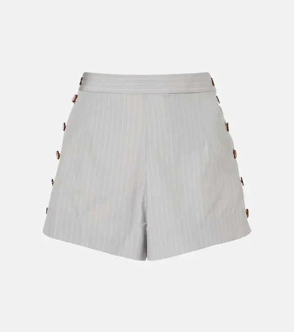 VIVIENNE WESTWOOD Elle Pinstripe Cotton Shorts - Grey