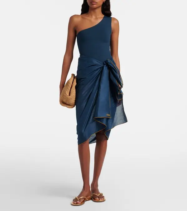 ERES Effigie One-shoulder Swimsuit - Blue