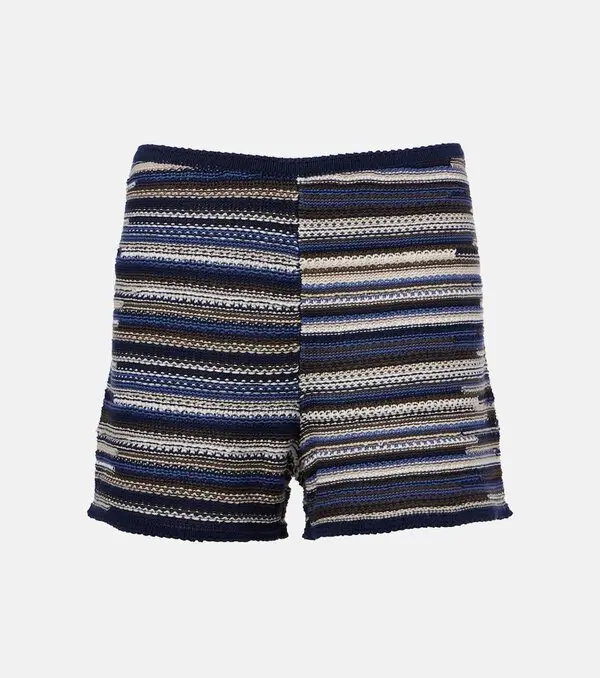 Proenza Schouler Jenna Knitted Shorts - Blue