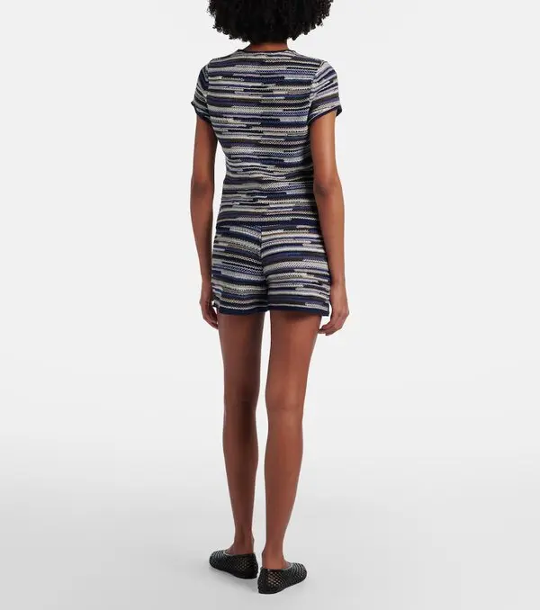 Proenza Schouler Jenna Knitted Shorts - Blue