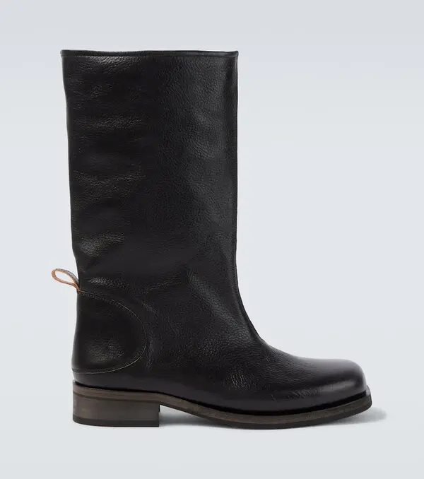 Our Legacy Haul Camion Leather Mid-calf Boots - Black