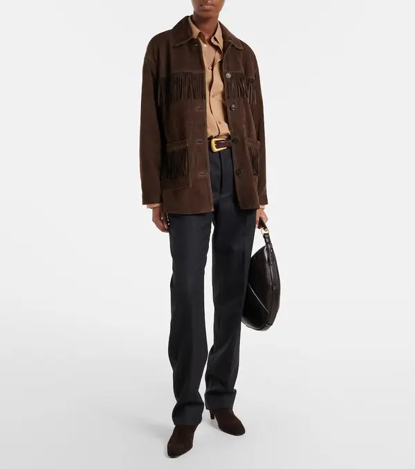 NILI LOTAN Foudre Fringed Suede Jacket