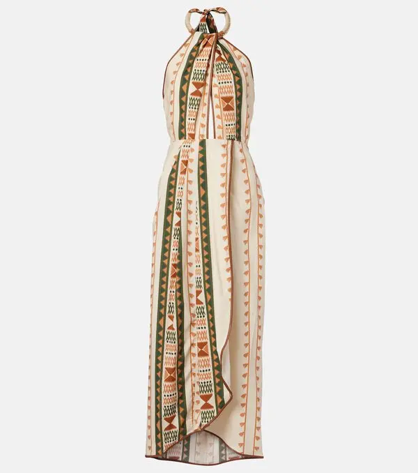 Johanna Ortiz Centro Del Cielo Printed Cotton Midi Dress