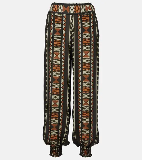 Johanna Ortiz Nareem Silk Georgette Balloon Pants - Black