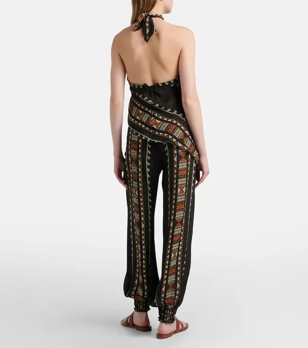 Johanna Ortiz Nareem Silk Georgette Balloon Pants - Black