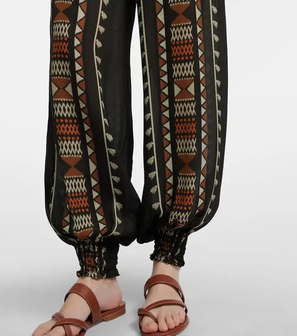 Johanna Ortiz Nareem Silk Georgette Balloon Pants - Black