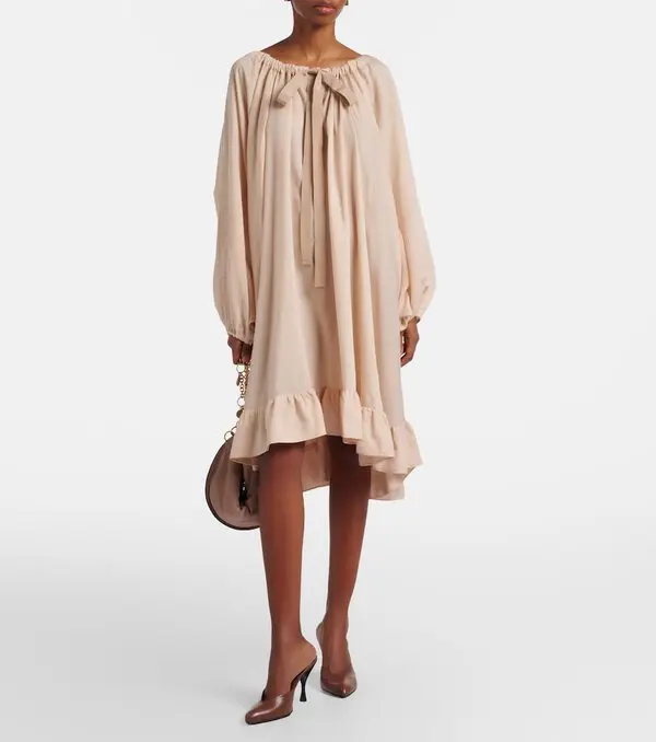 PATOU Striped Midi Dress