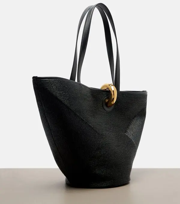 Jacquemus Bambola Large Raffia-effect Bucket Bag