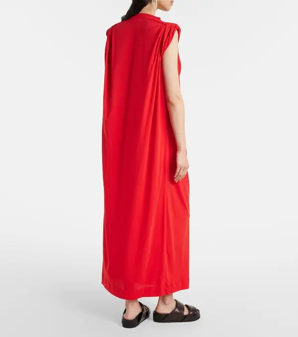 Dries Van Noten Cotton Midi Dress - Red