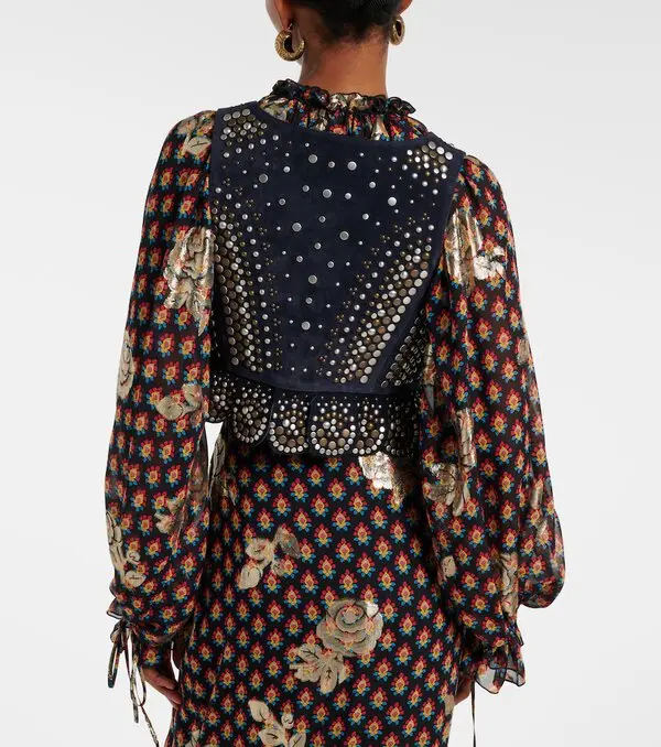 Etro Studded Suede Vest
