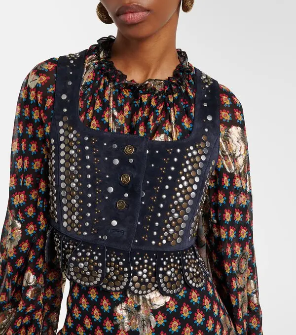 Etro Studded Suede Vest