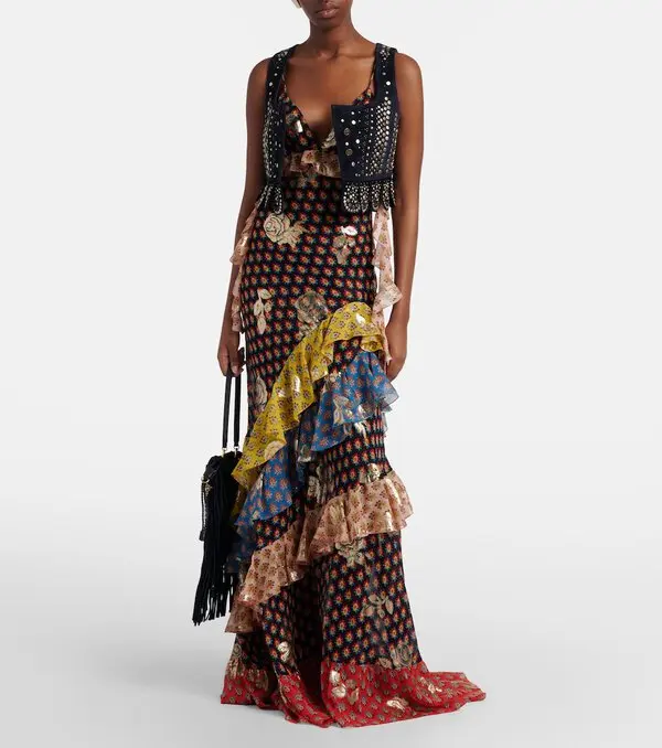 Etro Studded Suede Vest