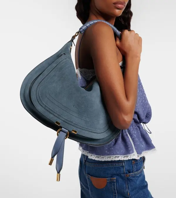 Chloé Marcie Medium Shoulder Bag - Blue