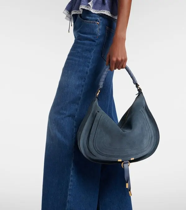 Chloé Marcie Medium Shoulder Bag - Blue