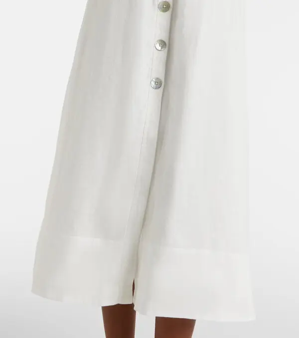 Veronica Beard Georges Linen Midi Dress - White
