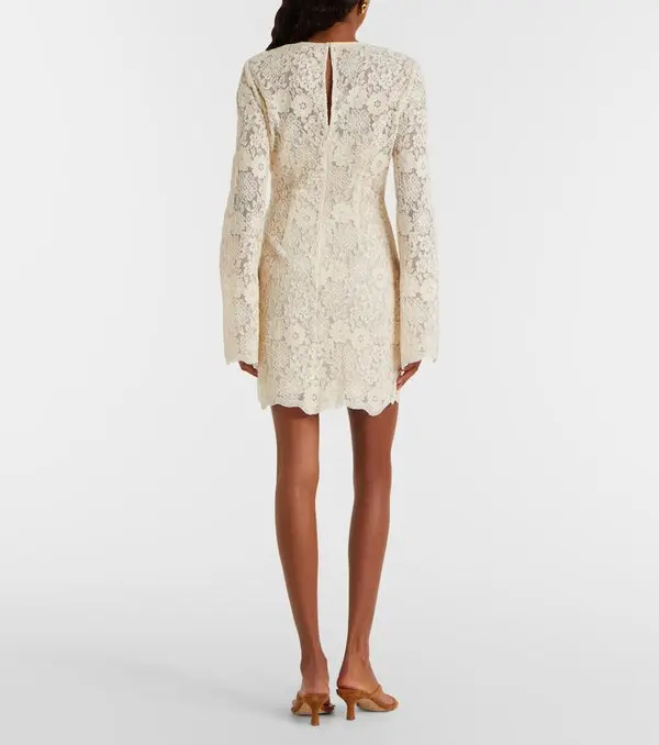 Veronica Beard Teresia Embroidered Tulle Minidress - White
