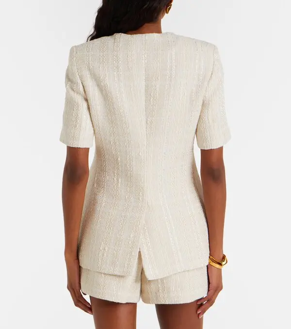 Veronica Beard Bodie Cotton-blend Tweed Jacket - Beige