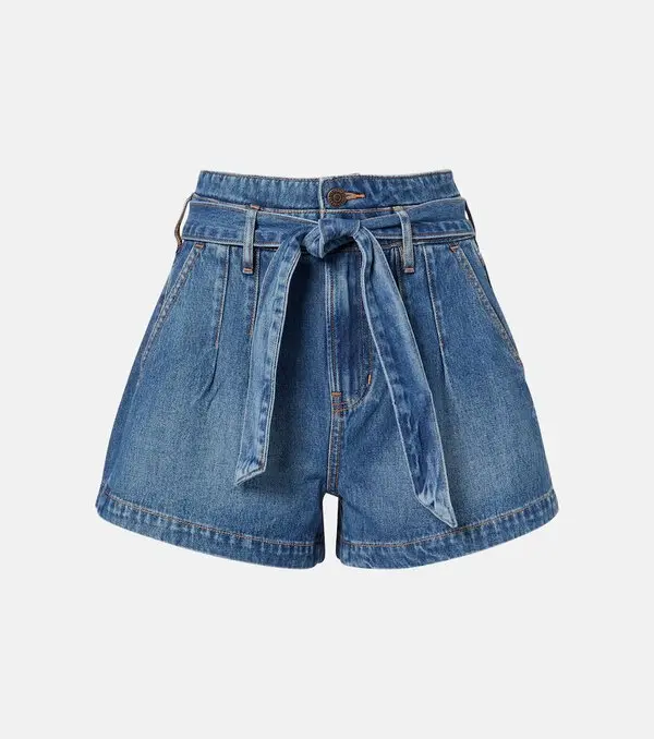 Veronica Beard Jaylen Denim Shorts - Blue