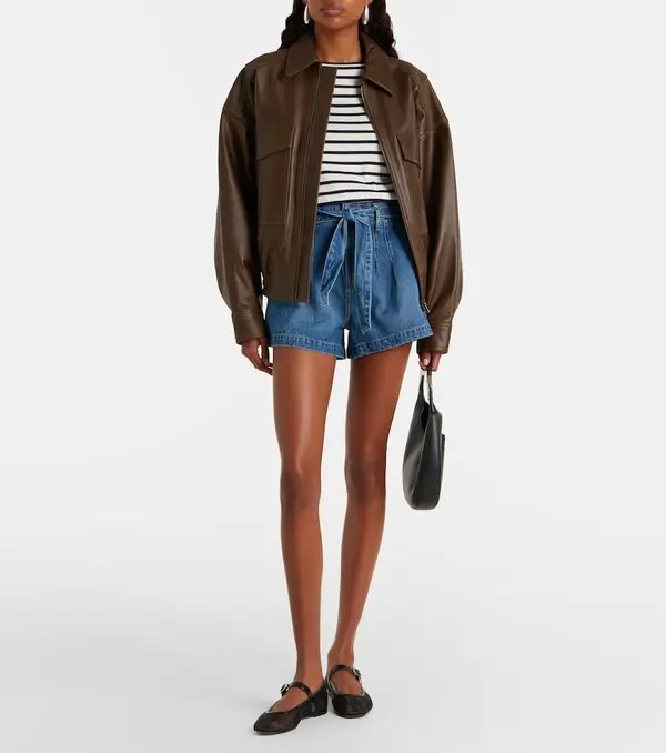 Veronica Beard Jaylen Denim Shorts - Blue