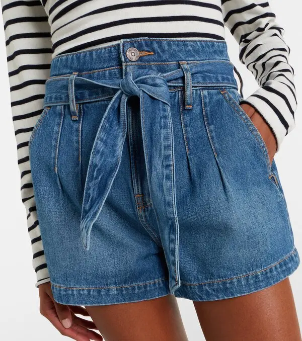 Veronica Beard Jaylen Denim Shorts - Blue