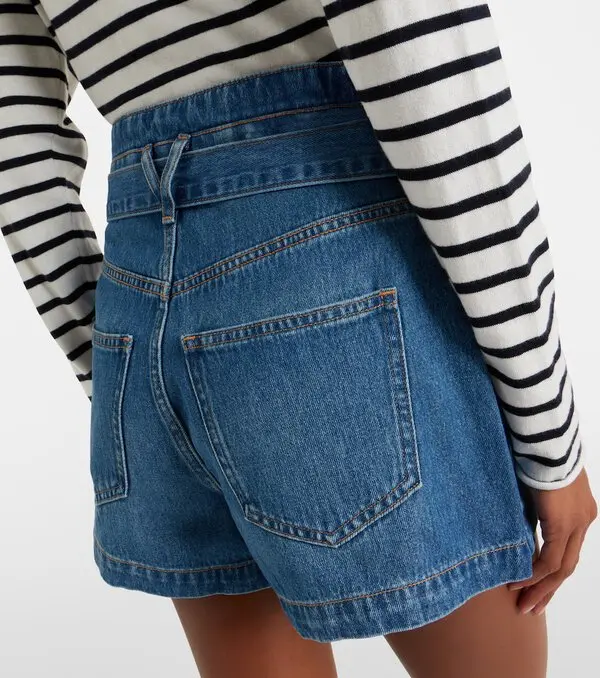 Veronica Beard Jaylen Denim Shorts - Blue