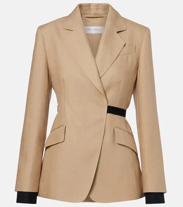 Max Mara Fionda Linen Blazer - Beige