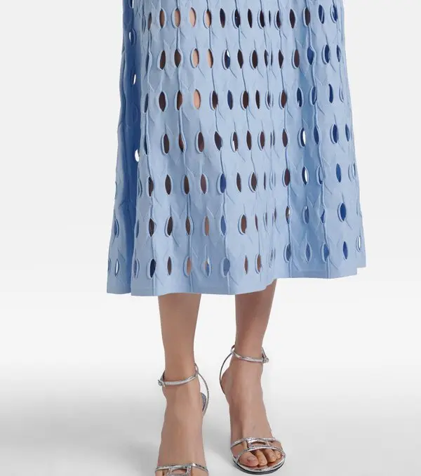Simkhai Christina Open-knit Midi Dress - Blue