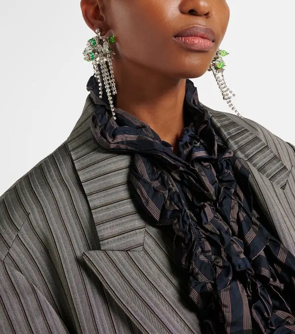 Dries Van Noten Crystal-embellished Drop Earrings