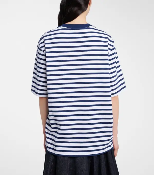 AMI Paris Striped Cotton Jersey T-shirt