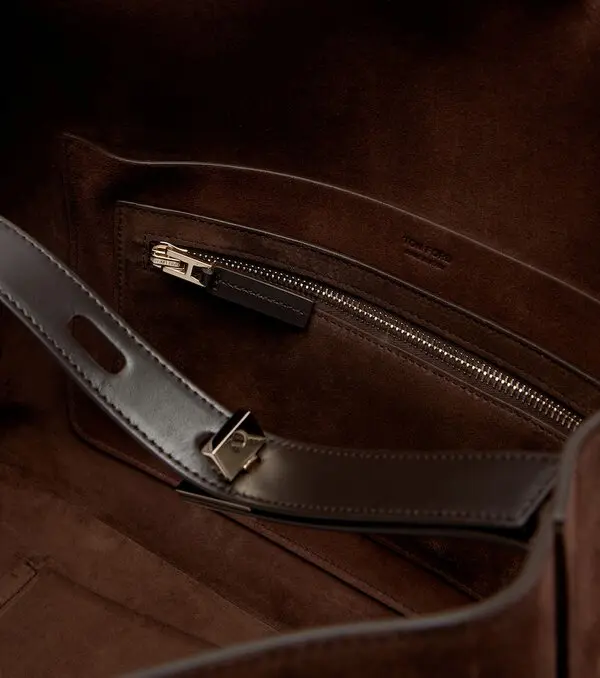TOM FORD Large Suede Shoulder Bag