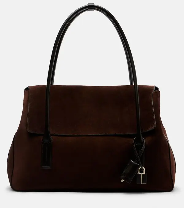 TOM FORD Large Suede Shoulder Bag - Brown