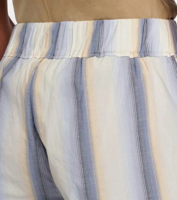 Isabel Marant Étoile Melinea Striped Cotton Shorts - Blue