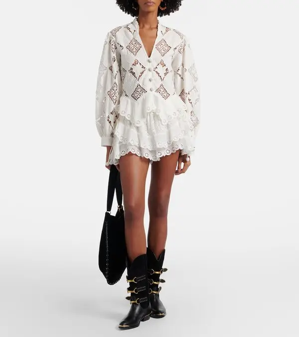 Isabel Marant Étoile Cotton Silk Shorts - White