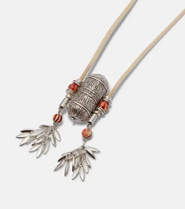 Isabel Marant Étoile Janis Beaded Pendant Necklace - Silver