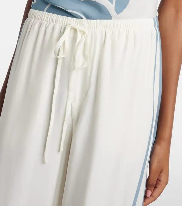 SIR. Lilou Silk Wide-leg Pants - White