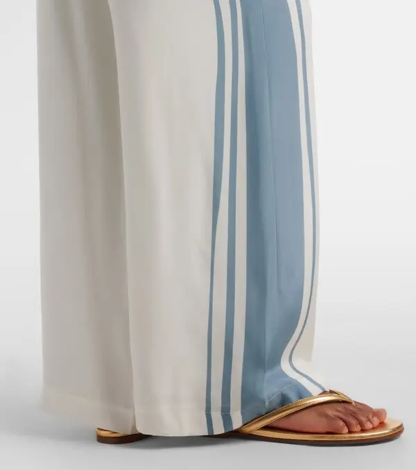 SIR. Lilou Silk Wide-leg Pants - White
