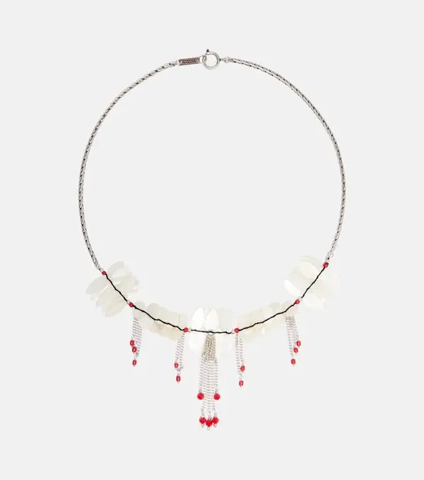 Isabel Marant Halsey Embellished Necklace - White