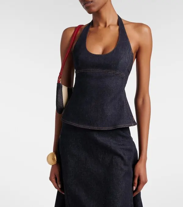 Jacquemus Halterneck Denim Top - Blue