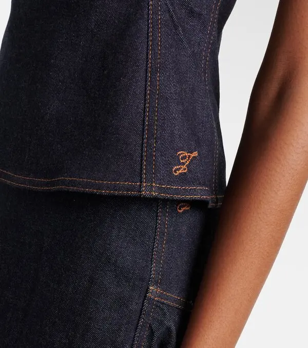 Jacquemus Halterneck Denim Top - Blue
