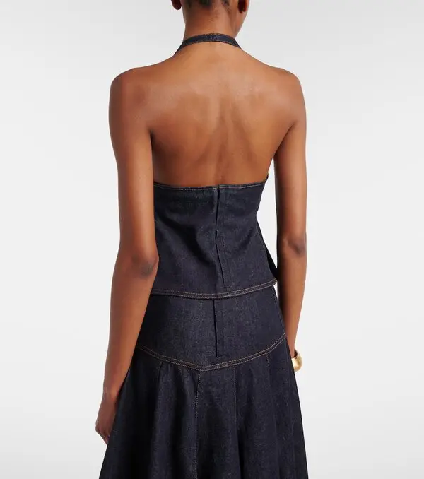 Jacquemus Halterneck Denim Top - Blue