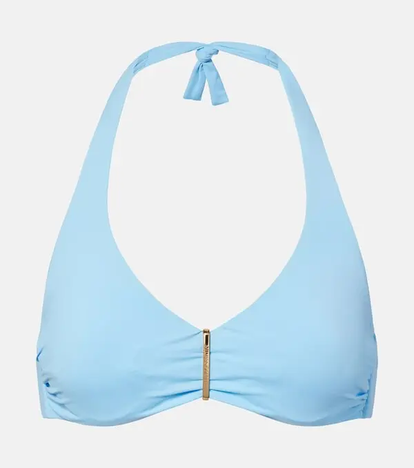 Melissa Odabash Provence Halterneck Bikini Top - Blue