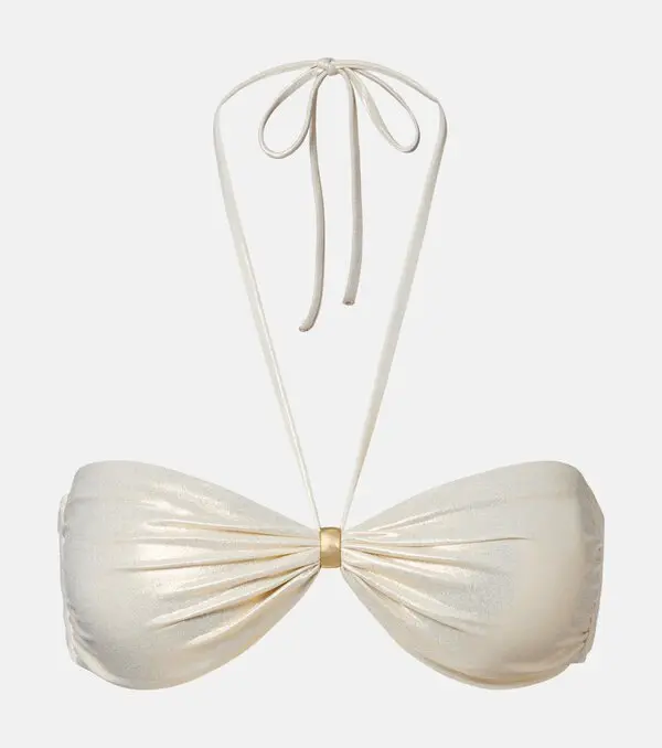 Melissa Odabash Liguria Halterneck Bikini Top - Gold