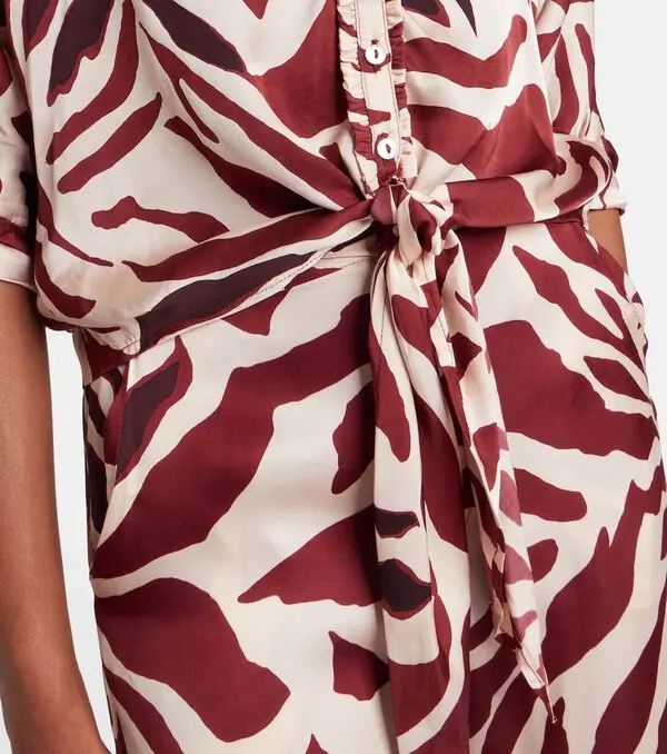 Poupette St Barth Azia Printed Blouse - Brown